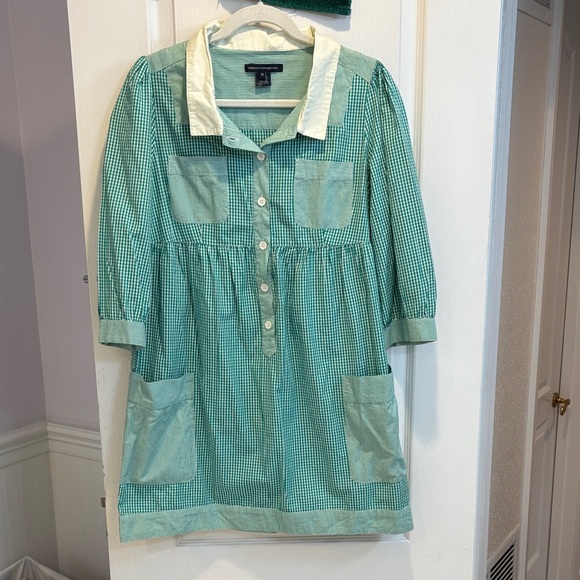 French Connection | Dresses | French Connection Green Striped Dress ...